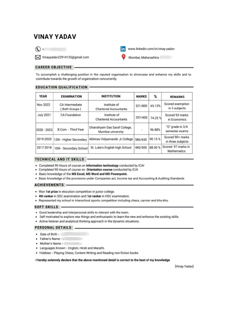 Sample Resume | PDF
