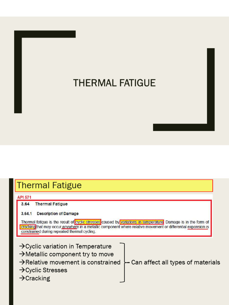 API 571 Thermal Fatigue | PDF
