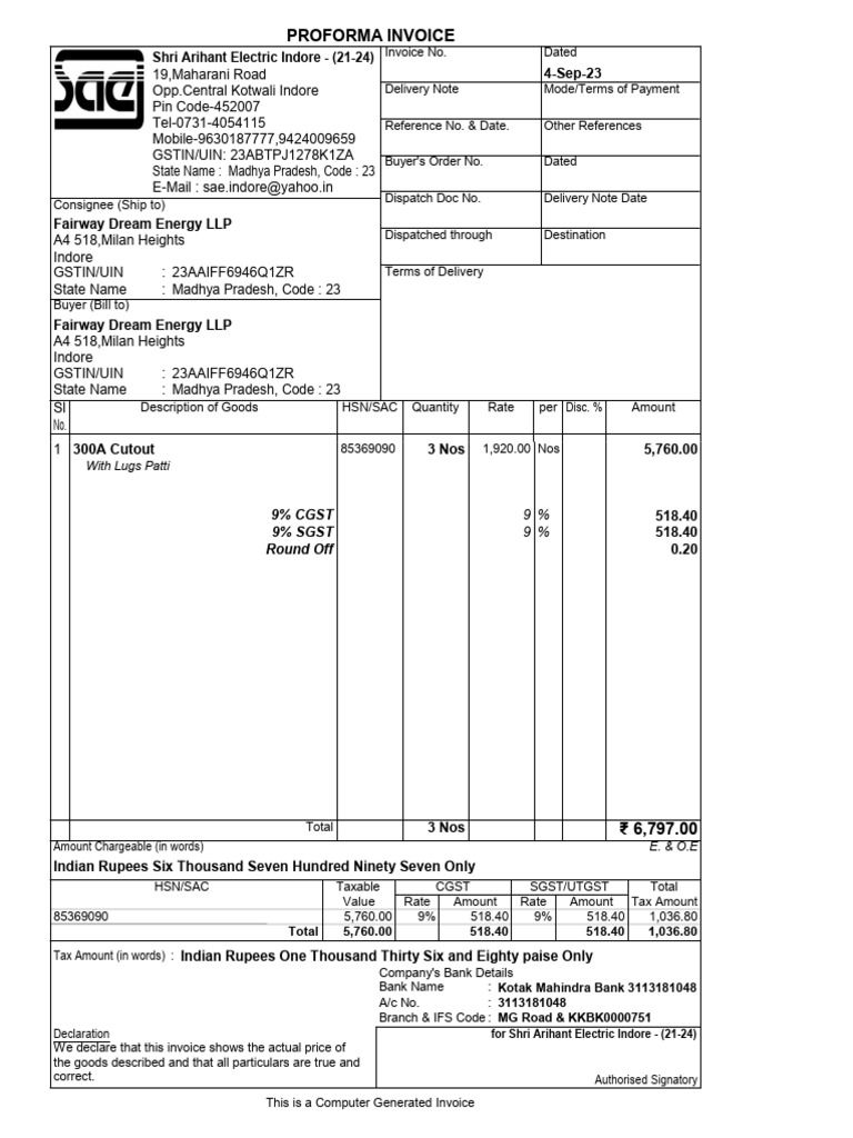 Perfoma Invoice | PDF | Government | Public Finance
