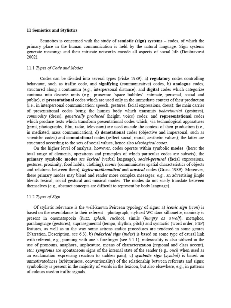 Semiotics & Stylistics Explained | PDF | Social Science