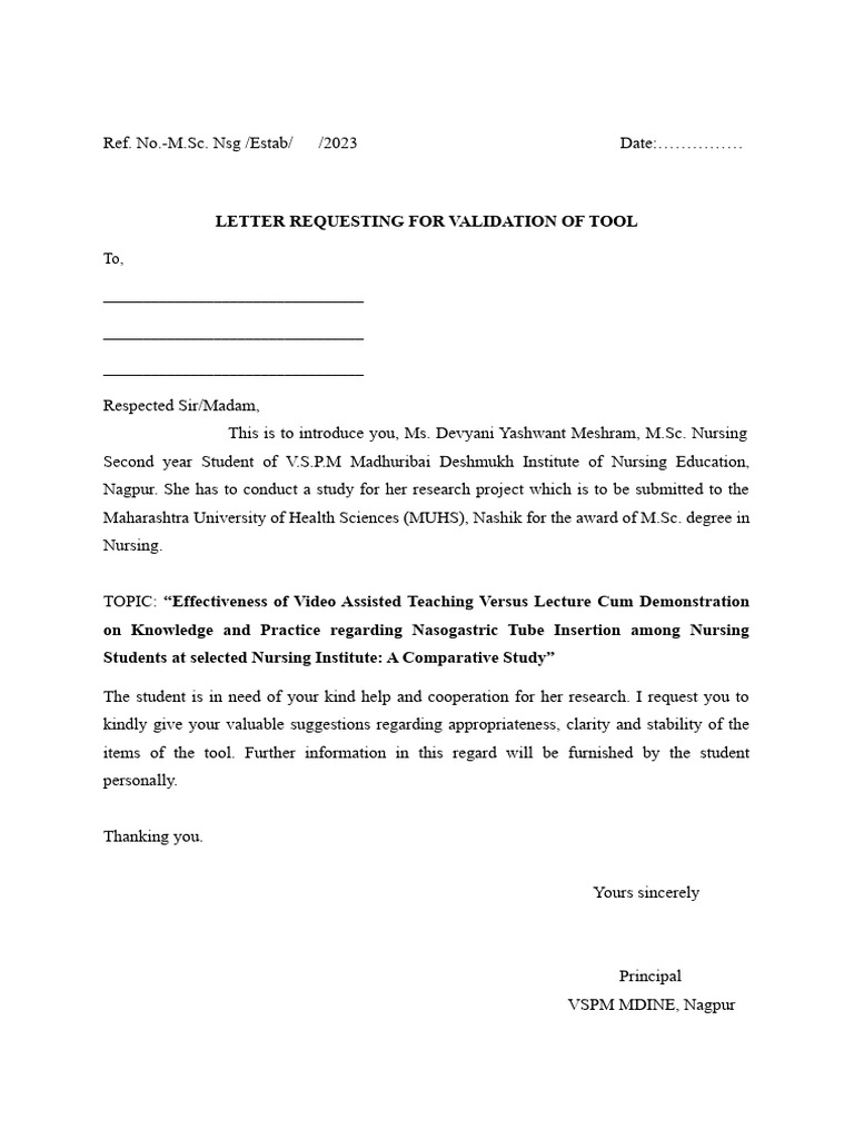 Validity Permission Letter DEVYANI | PDF