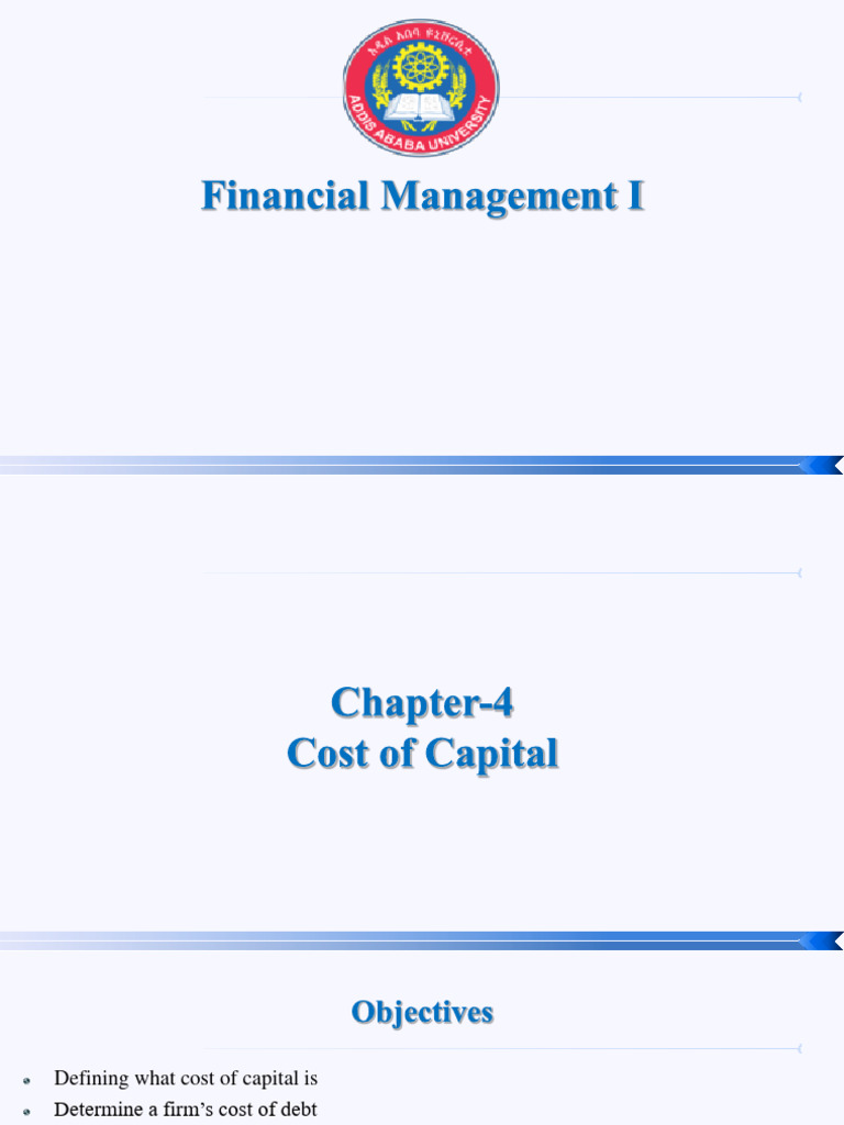 # Cost of Capital | PDF