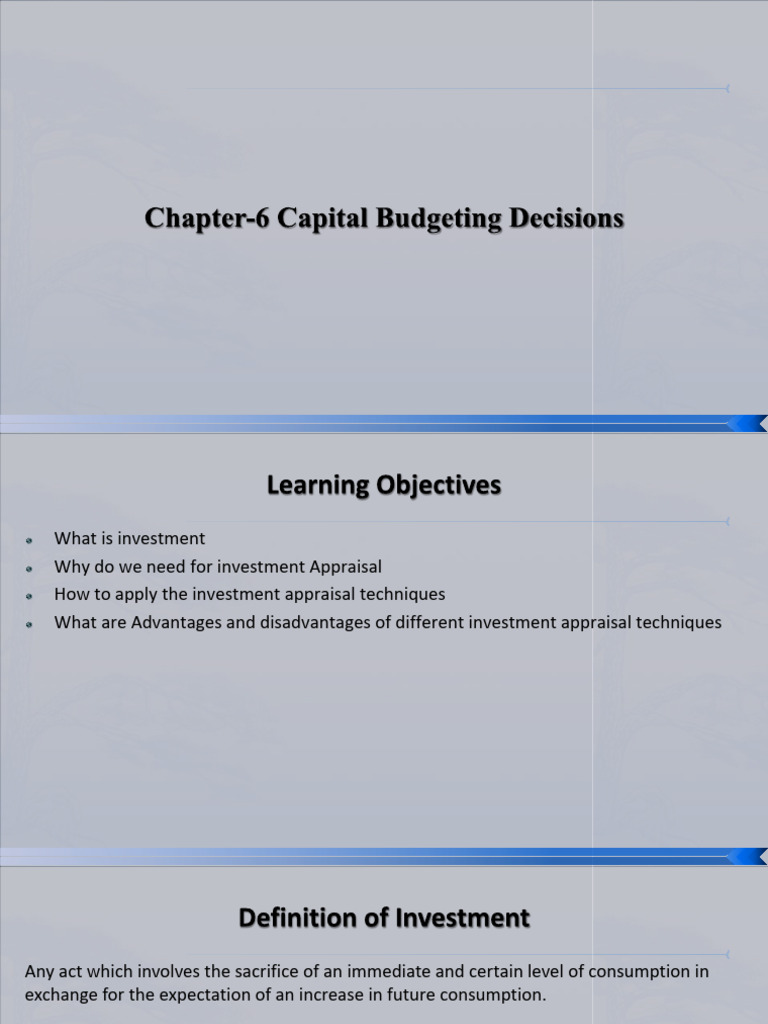 # Capital Budgeting Decisions | PDF
