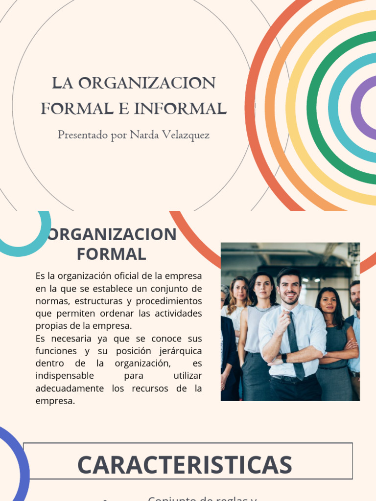 Comparativa De Organizaciones Formales E Informales Pdf Crecimiento