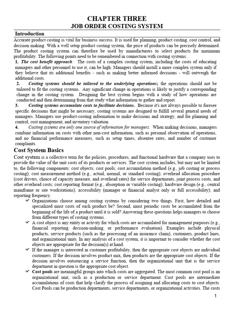 Job Order and Process Costing | PDF