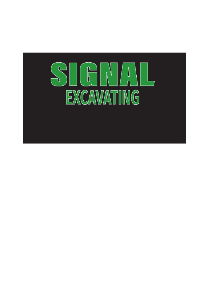 Signal Excavating - Alex Roberts Front | PDF Signal Excavating - Alex Roberts Front | PDF