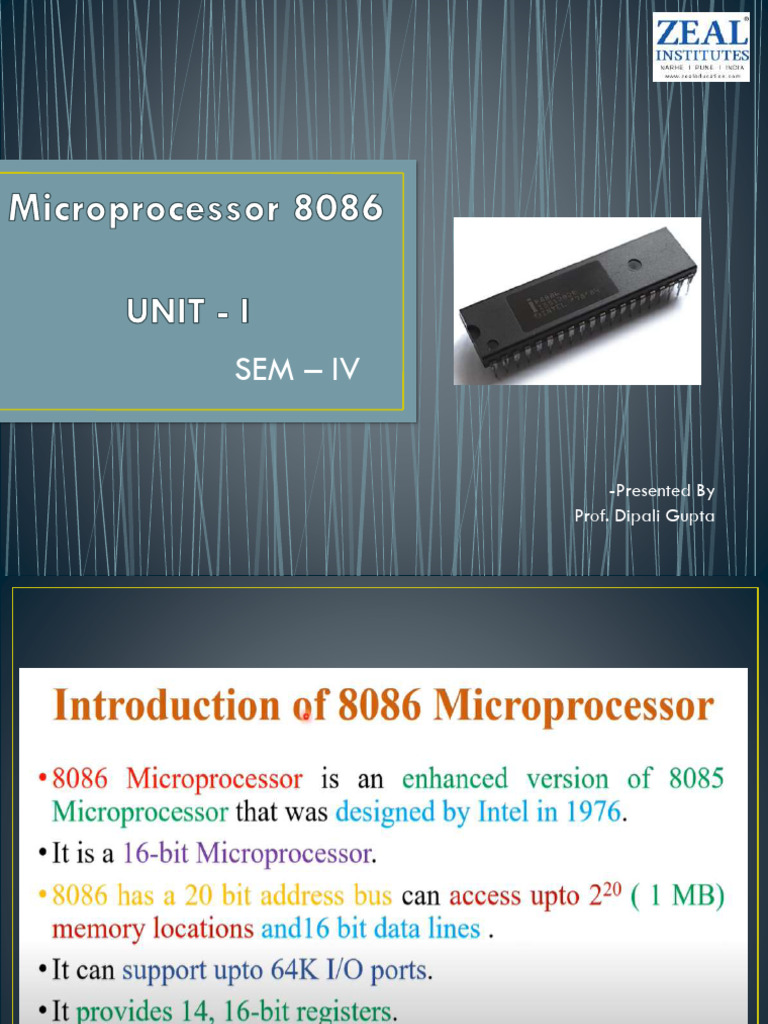 MP 8086 PPT | PDF | Input/Output | Information Technology