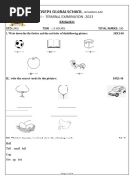 English - Grade 1 - FInal Question Paper | PDF | Language Arts ...