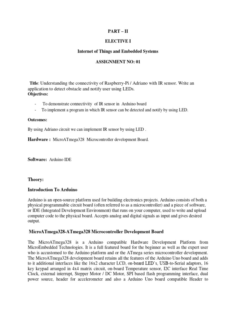 IR Sensor by Using LED For Arduino | PDF | Arduino | Infrared