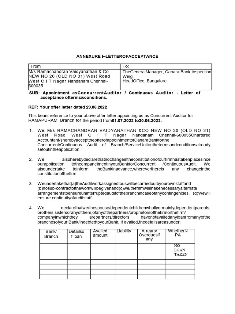 ANNEXURE_I_-_II_-_III_FOR_ECAs (5) | PDF | Audit | Banks