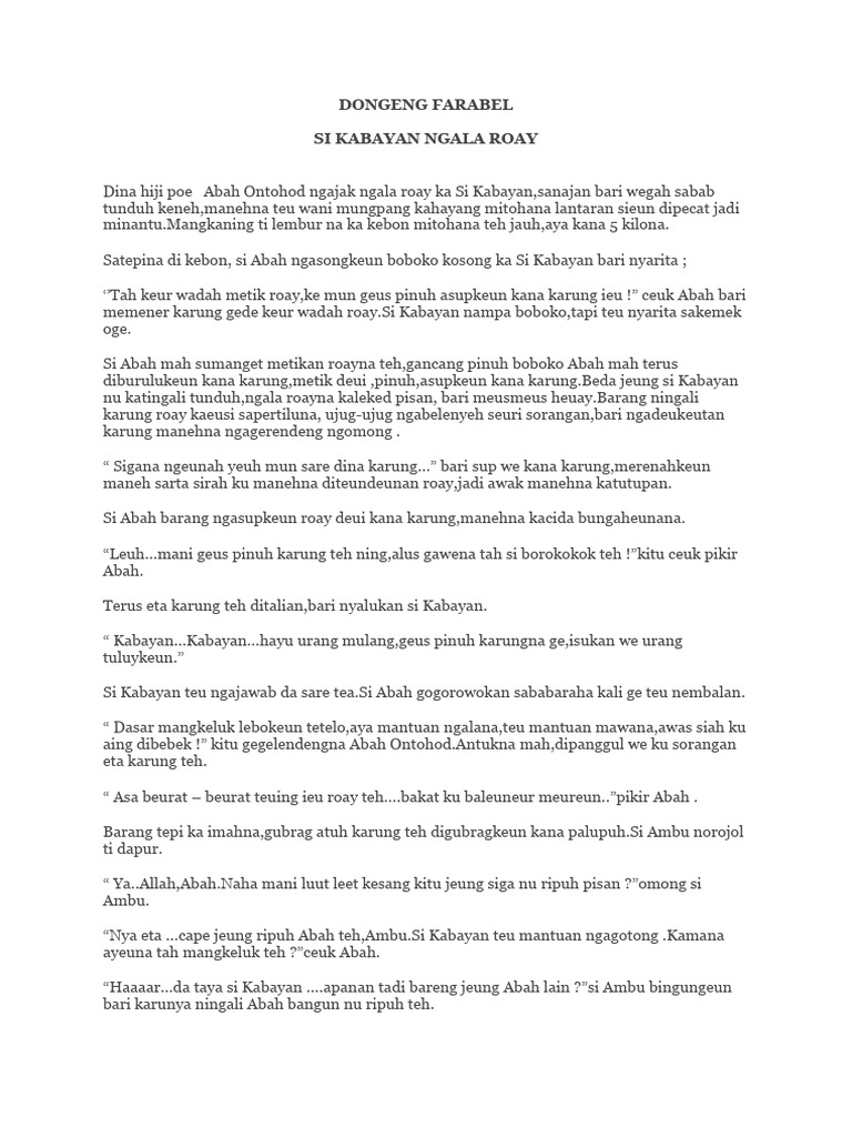 Dongeng Farabel | PDF