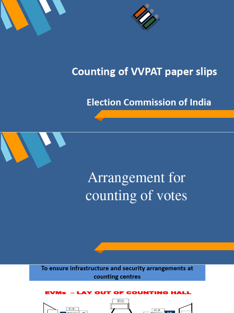 Counting of VVPAT Paper Slips: Election Commission of India | PDF ...