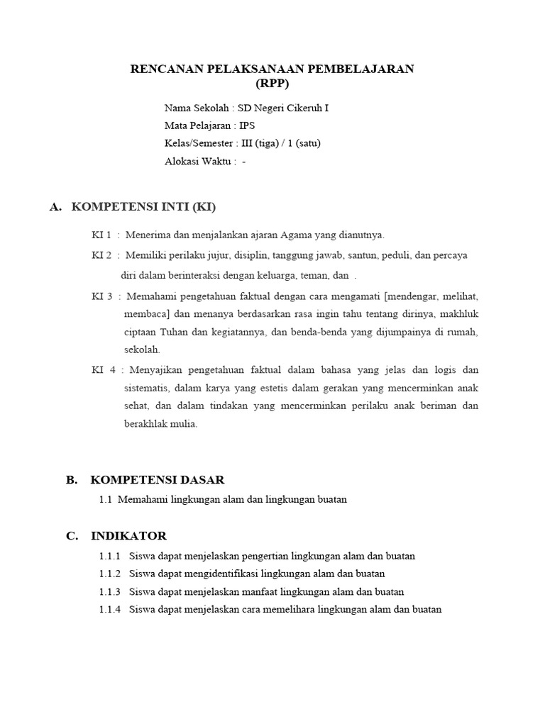 RPP Microtheaching KTSP | PDF
