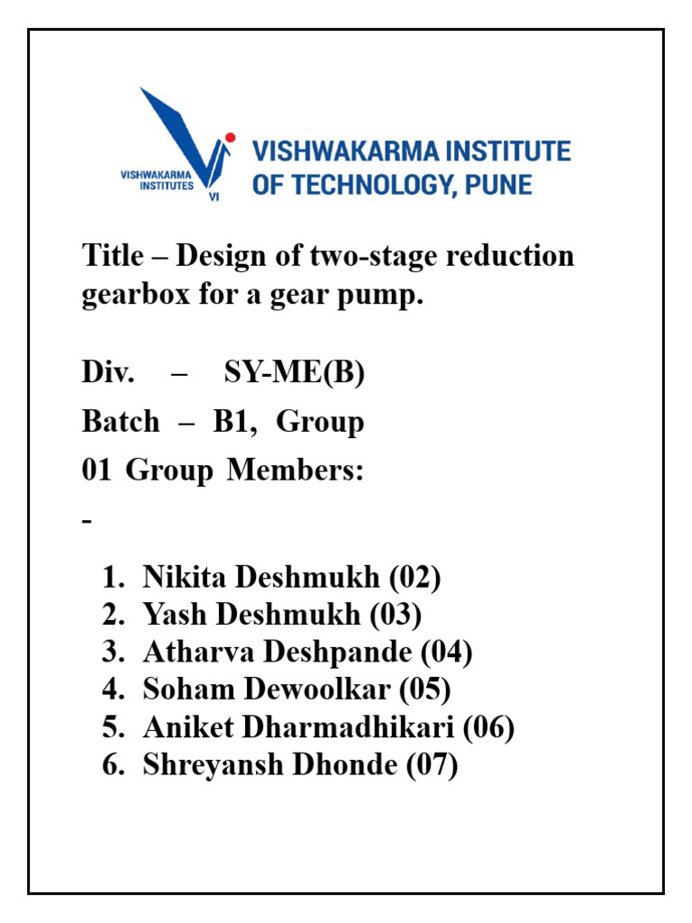 GearBox Design | PDF