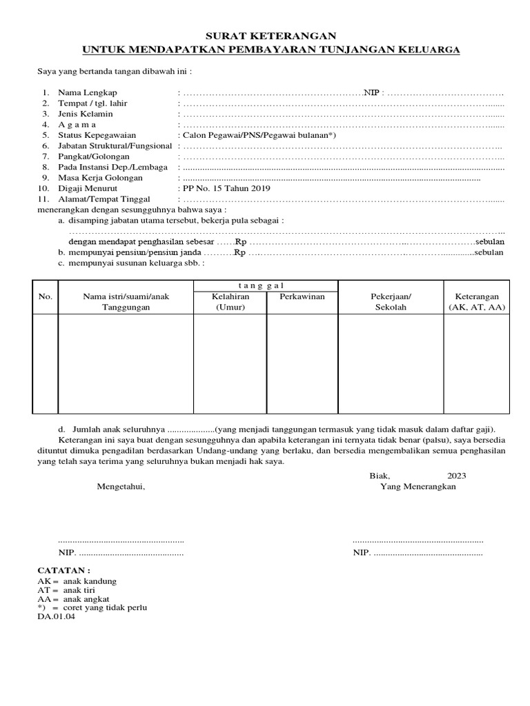 Formulir KP4 - 2023 | PDF