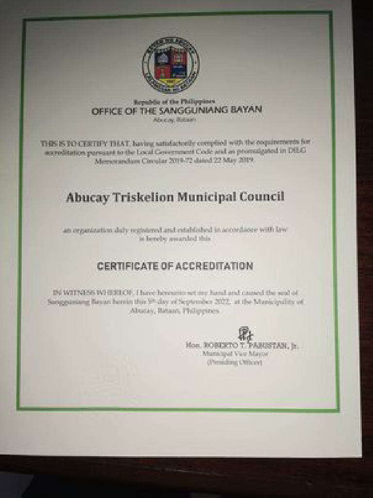 Certificate of Accreditation | PDF