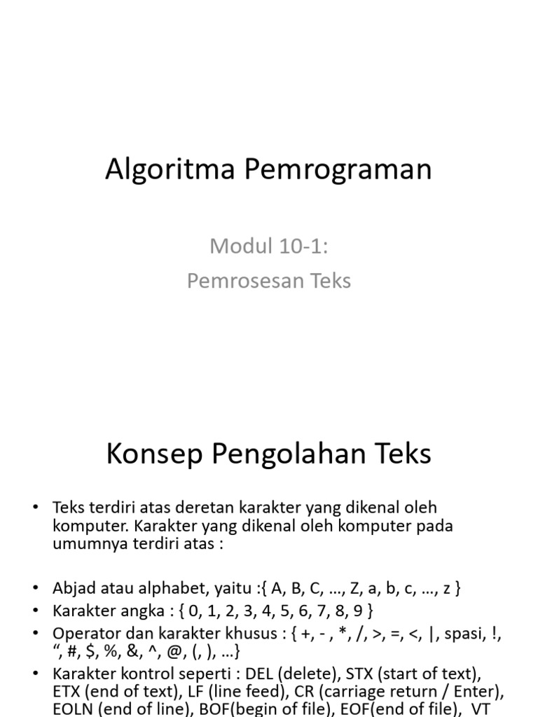 Algoritma Pemrograman10-1 | PDF
