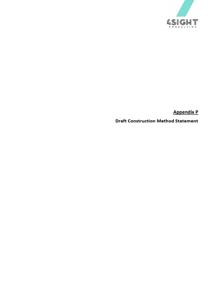 Appendix P Draft Construction Method Statement | PDF | Electrical ...