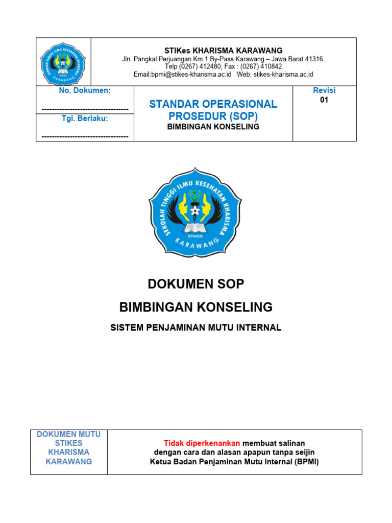 SOP Bimbingan Konseling | PDF
