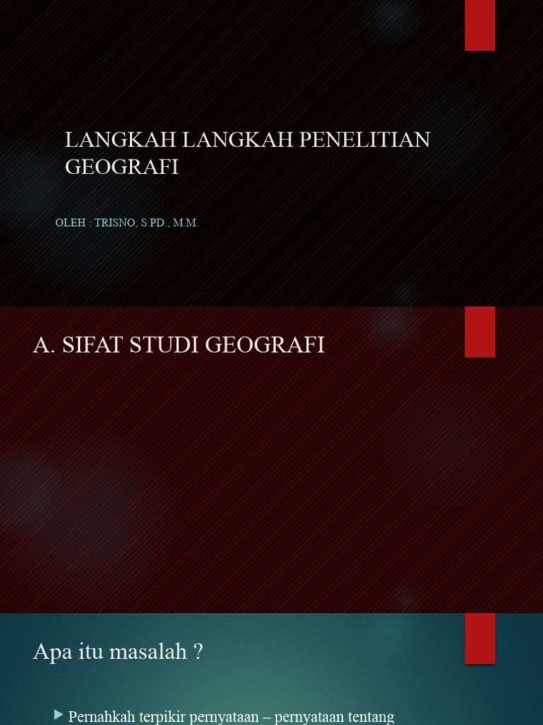 Langkah Langkah Penelitian Geografi | PDF Langkah Langkah Penelitian Geografi | PDF