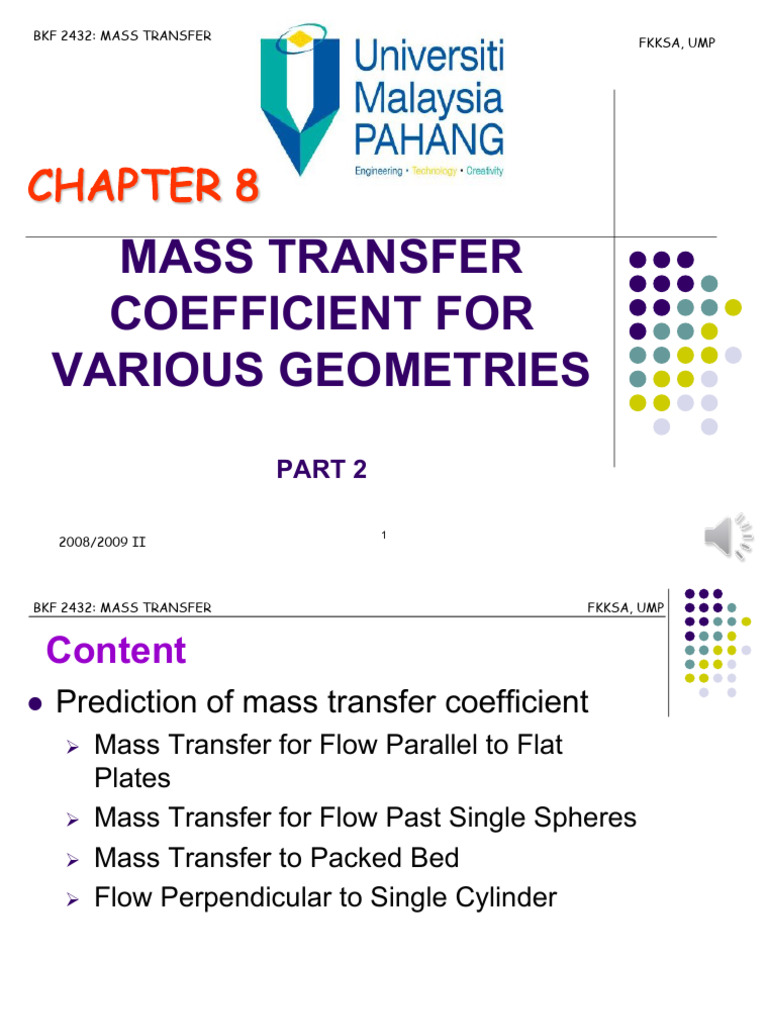 Mass Transfer Coefficients for Various Geometries_part Two | PDF