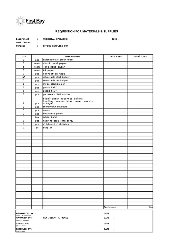 Requisition Form 2023 2 | PDF