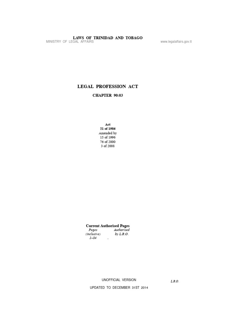 Legal Profession Act | PDF | Solicitor | Barrister