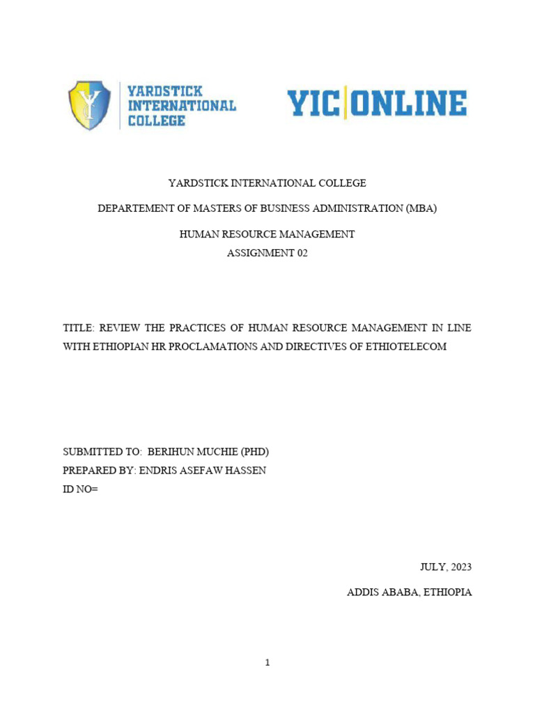 HRM Assignment 02 | PDF | Human Resource Management | Performance Appraisal