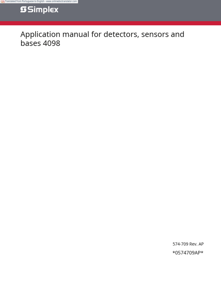 Simplex Detector Installation-Portugal - Pt.en | PDF | Sensor | Humidity