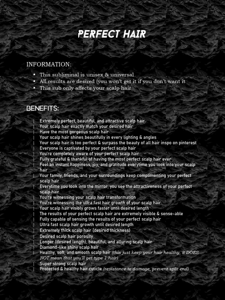 Perfect Hair | PDF | Hair | Human Appearance