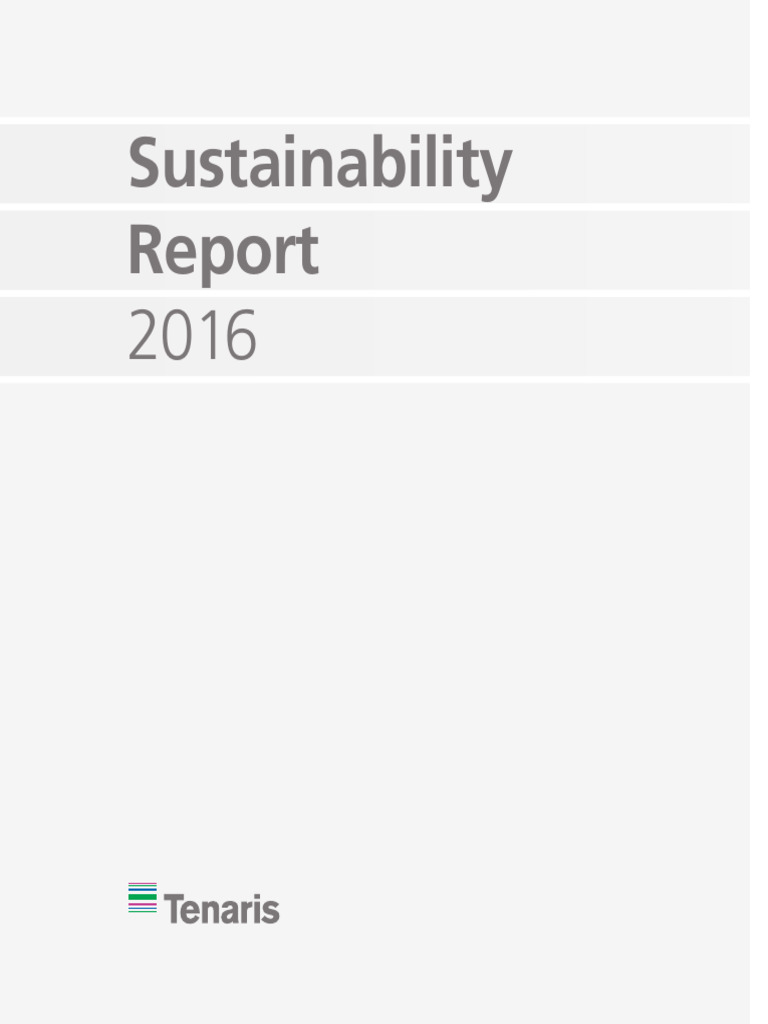 Tenaris 2016 Sustainability Report | PDF | Sustainability | Supply Chain