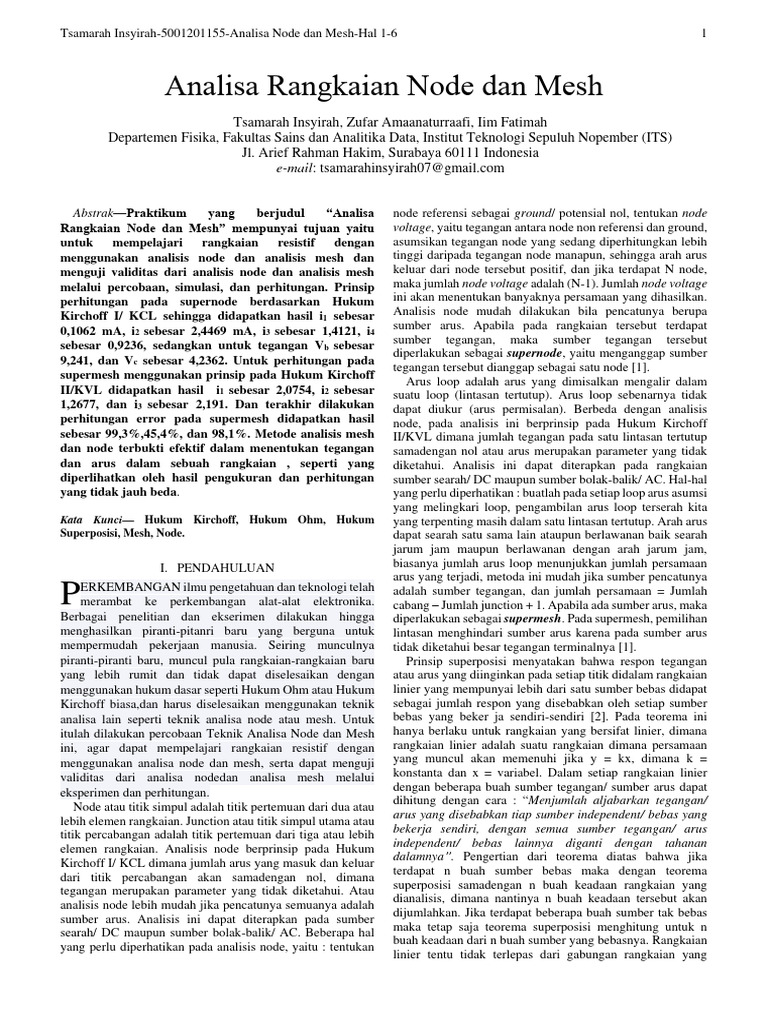 Analisa Node dan Mesh Efektif | PDF