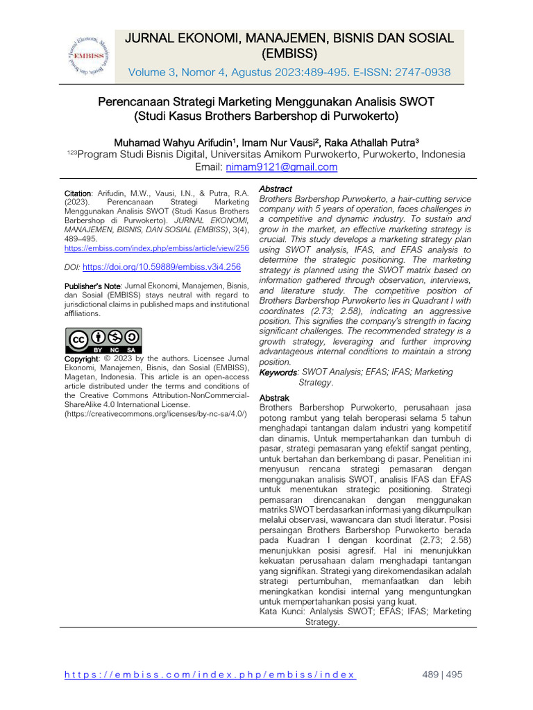 256-Article Text-796-1-10-20230810 | PDF | Business | Private Sector