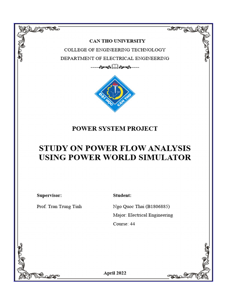 PROJECT. PowerFlow Analysis | Download Free PDF | Electric Power ...