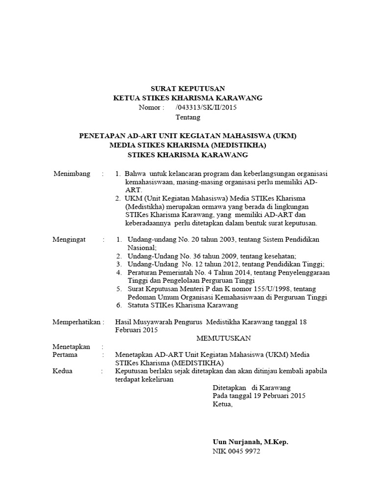 SK AD-ART Ormawa | PDF