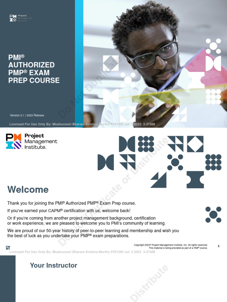 Module 0 Introduction To PMI | PDF | Project Management Professional