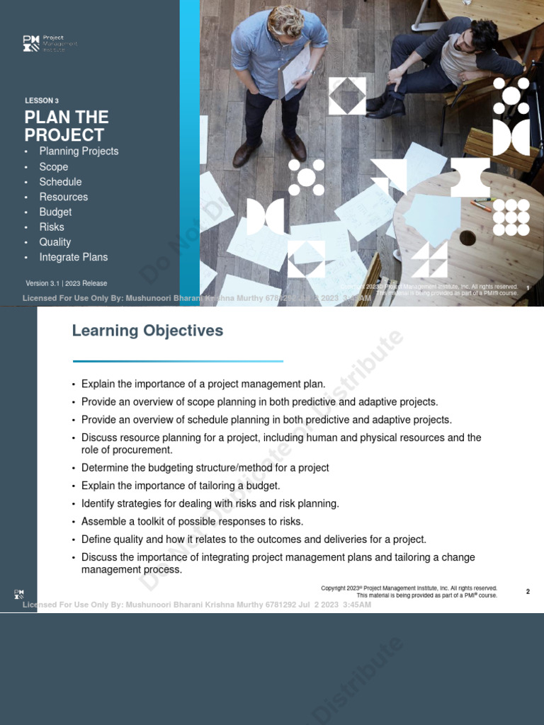 Module 3 Plan The Project | PDF | Project Management | Scrum (Software ...