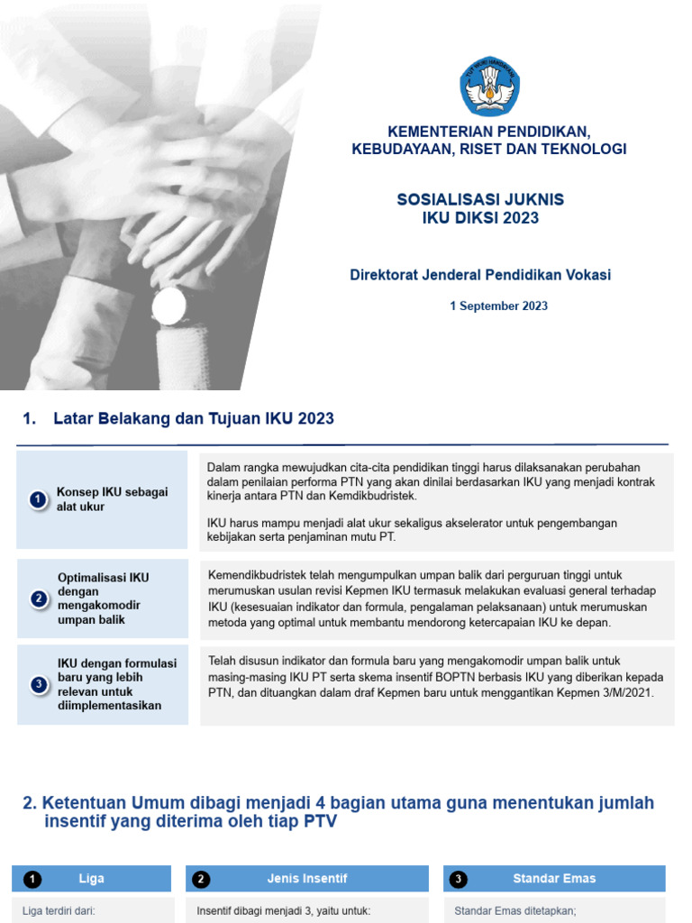 Materi Sosialisasi Kepdirjen Panduan IKU Diksi 2023 New | PDF