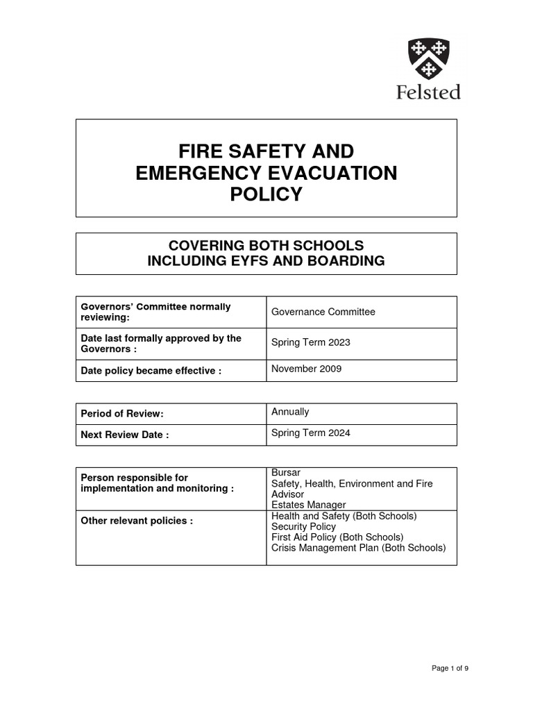 Fire Safety Emergency Evacuation | PDF | Fire Safety | Emergency Evacuation
