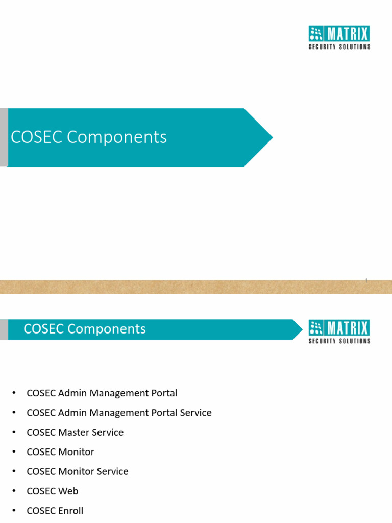 2.5 COSEC Components & Configuration | PDF | Application Software ...