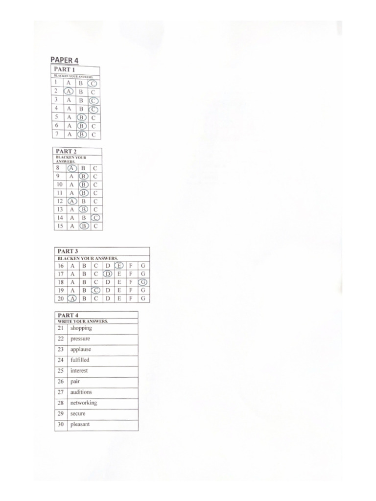 SPM PAPER 4( Listening)-Answers | PDF