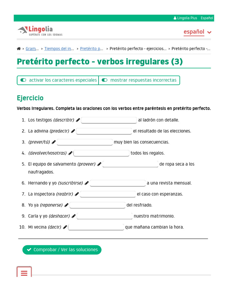 Preterito_perfecto_-_verbos_irregulares_(3) | PDF