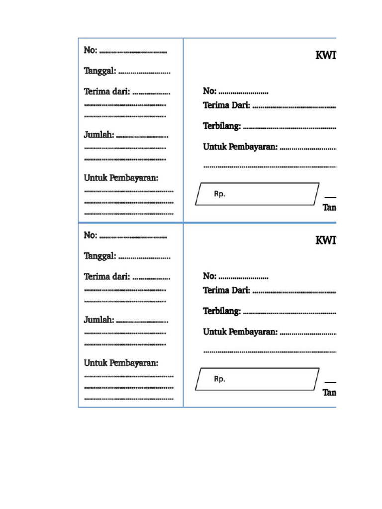 Contoh Kuitansi | PDF