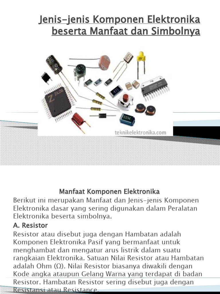 Jenis dan Manfaat Komponen Elektronika | PDF
