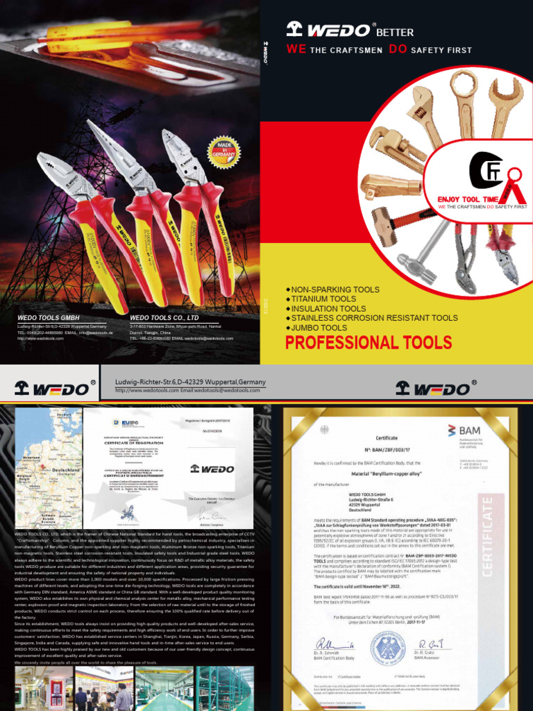 2023 Wedo Tools Catalog | PDF | Chemical Substances | Building Engineering