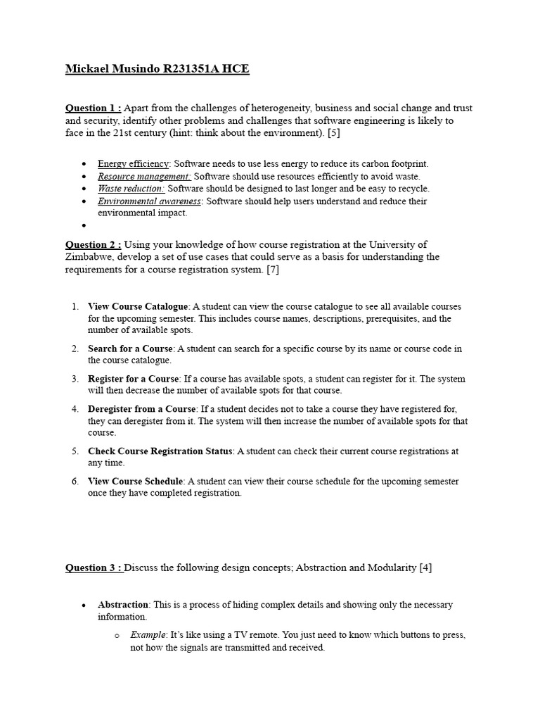 Mickael Musindo | PDF | Modular Programming | Abstraction (Computer Science)