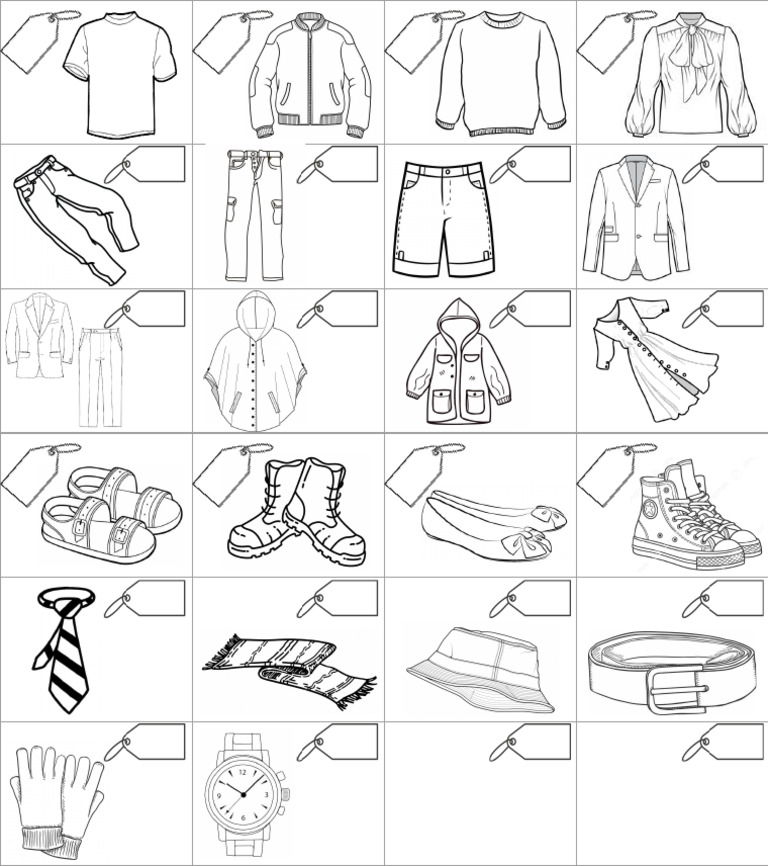 Clothes - Flashcards | PDF
