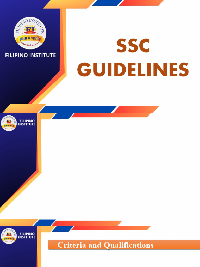 SSC GUIDELINES | PDF | Government | Elections