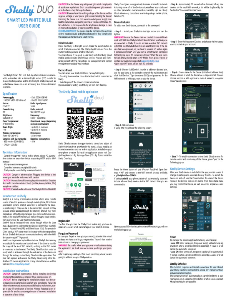 Shelly DUO 195x259 EN | PDF | Wi Fi | Wireless Access Point