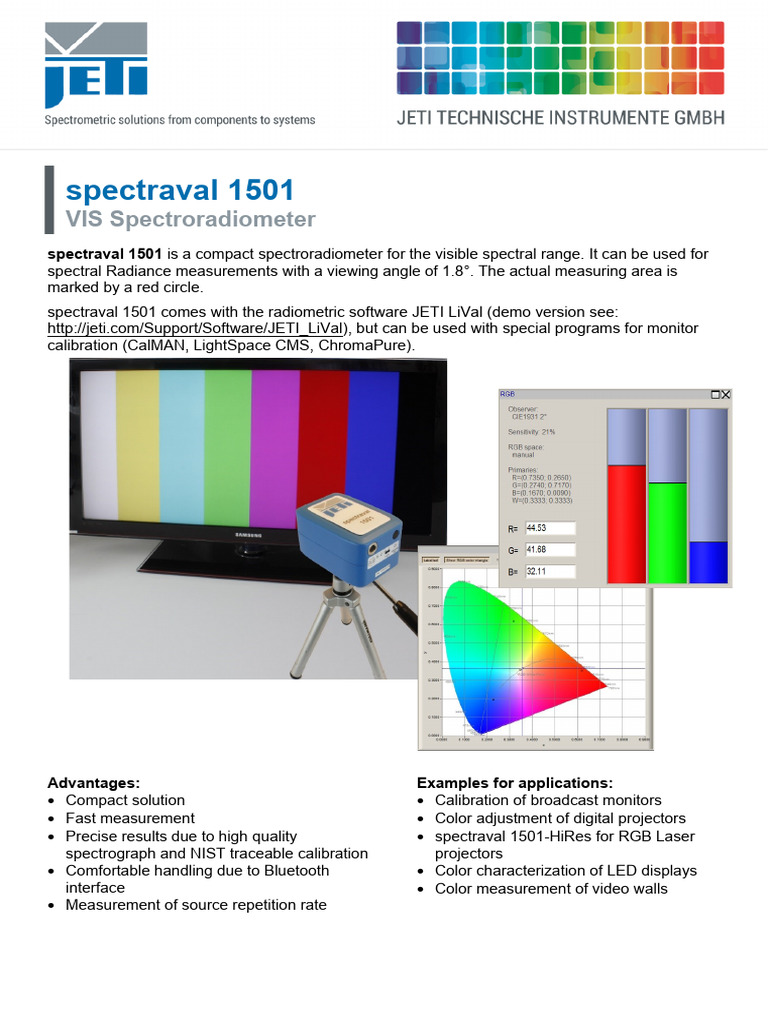 Spectraval 1501 | PDF | Optics | Electromagnetic Radiation